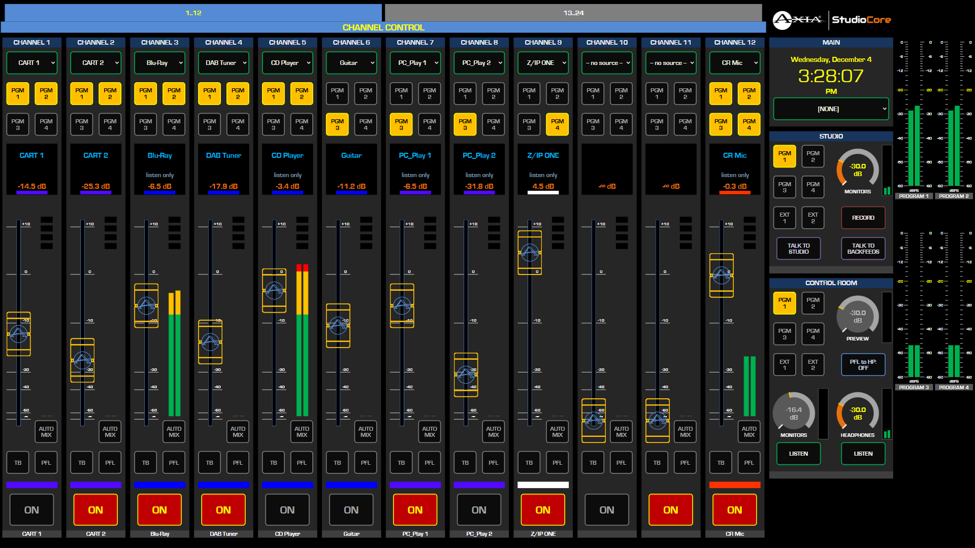 Axia StudioCore ミキシングエンジン